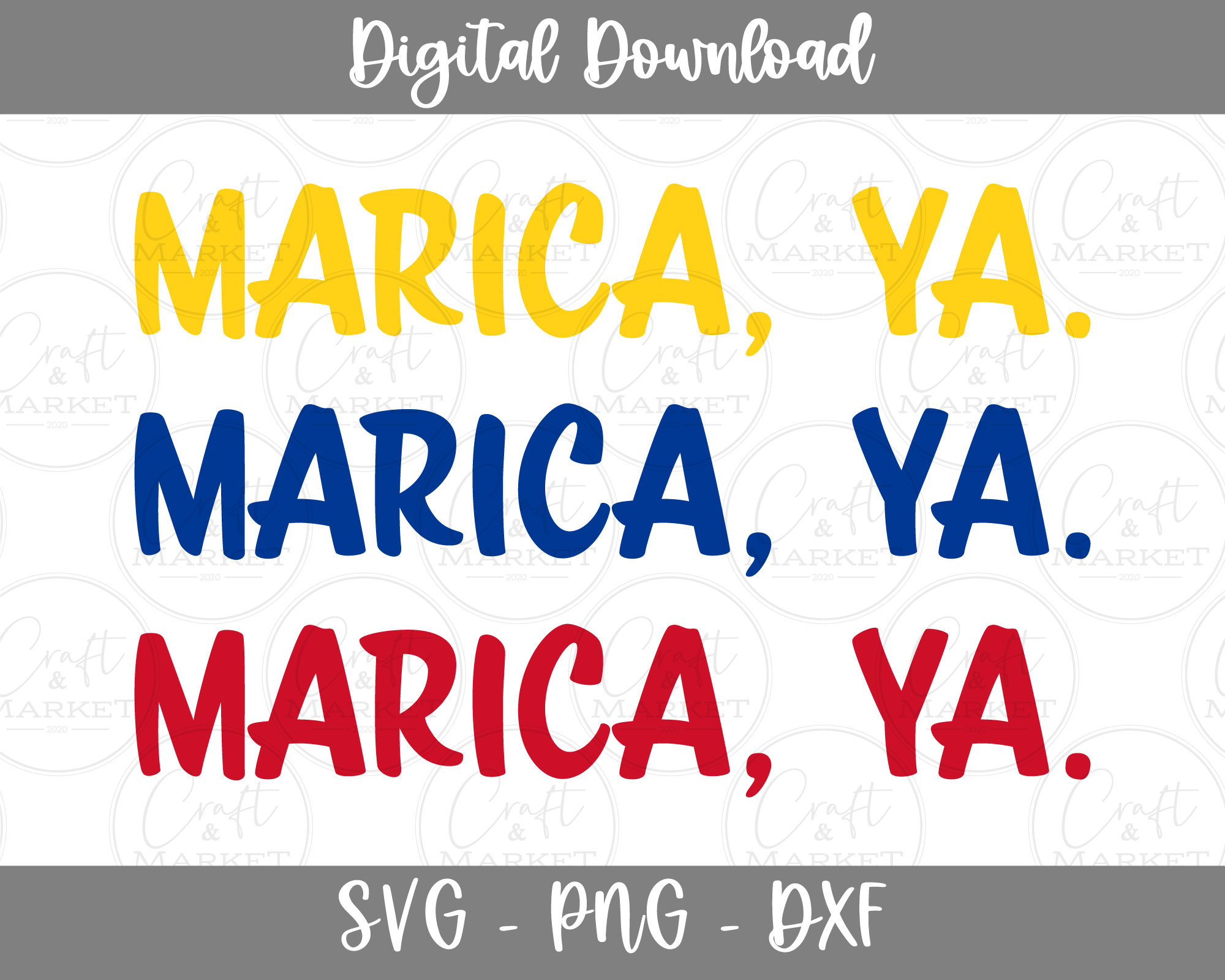 Marica Ya, Digital Design for Sublimation, Printable Vinyl, Colombia ...