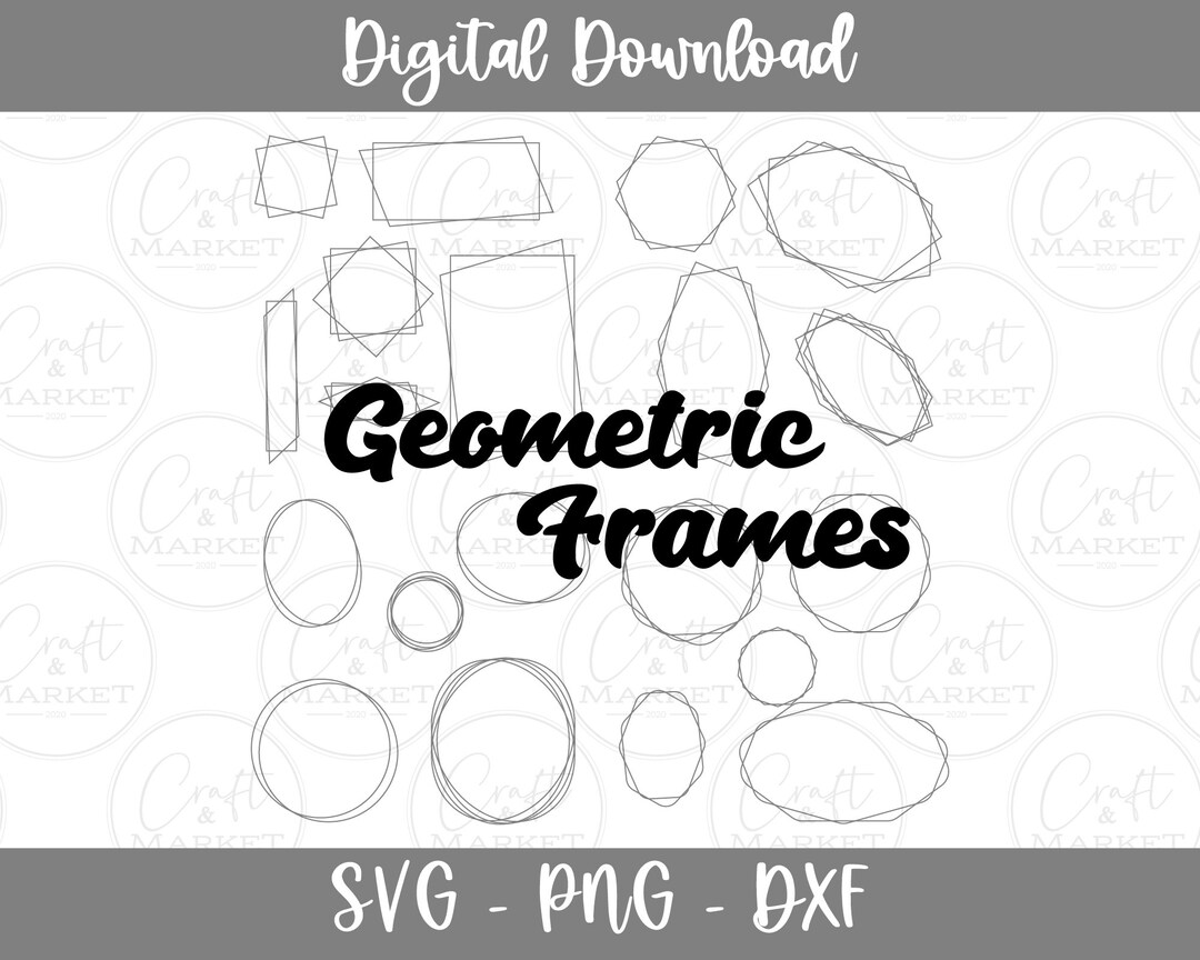 Digital Geometric Frames for Scrapbooking or Cutting - Etsy