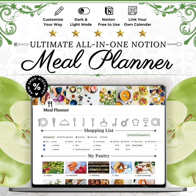 Recipe Notion Templates - Etsy
