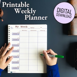 My Week | PRINTABLE PDF | Weekly Planner | INSTANT Download | Weekly ...