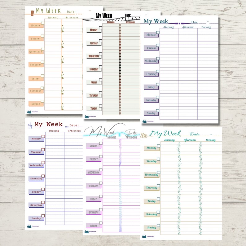 My Week | PRINTABLE PDF | Weekly Planner | INSTANT Download | Weekly ...