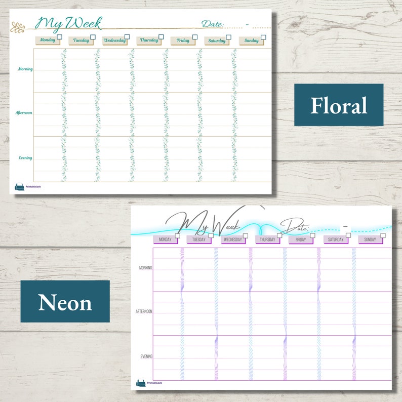 My Week PRINTABLE PDF Weekly Planner INSTANT Download Weekly Log ...