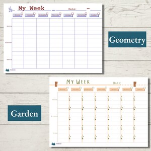 My Week | PRINTABLE PDF | Weekly Planner | INSTANT Download | Weekly ...