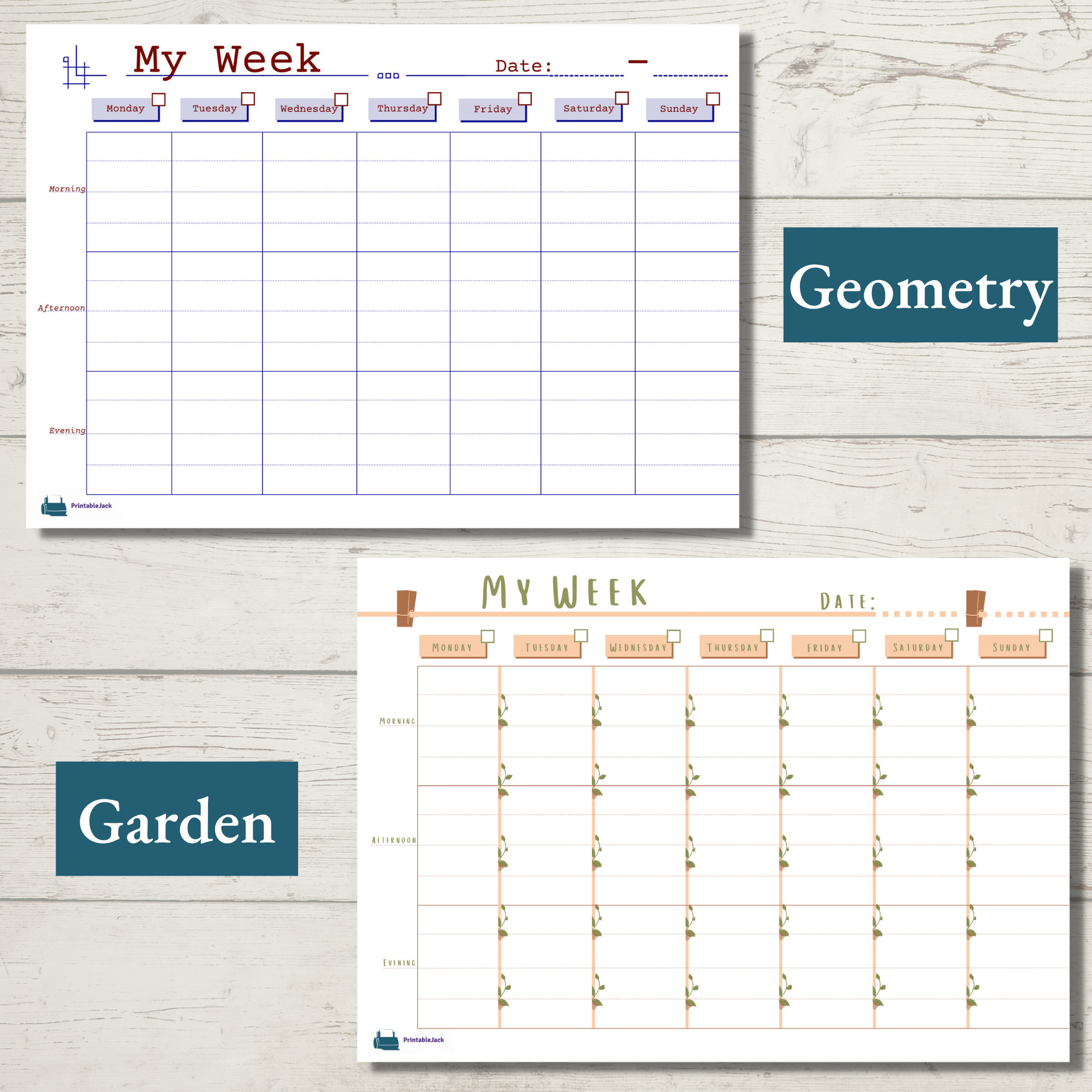 My Week PRINTABLE PDF Weekly Planner INSTANT Download Weekly Log ...
