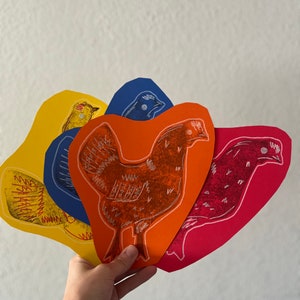 Chicken Block Print - Etsy