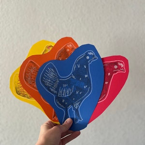 Chicken Block Print - Etsy