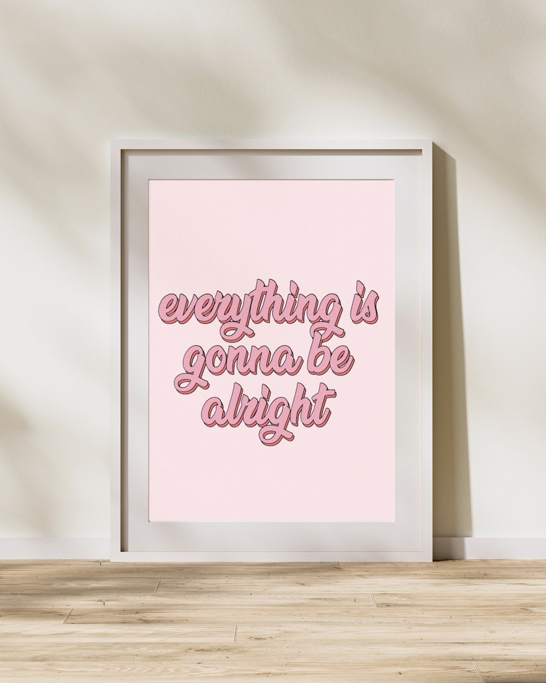 Pink Positive Quote Print Design Inspirational Wall Art - Etsy