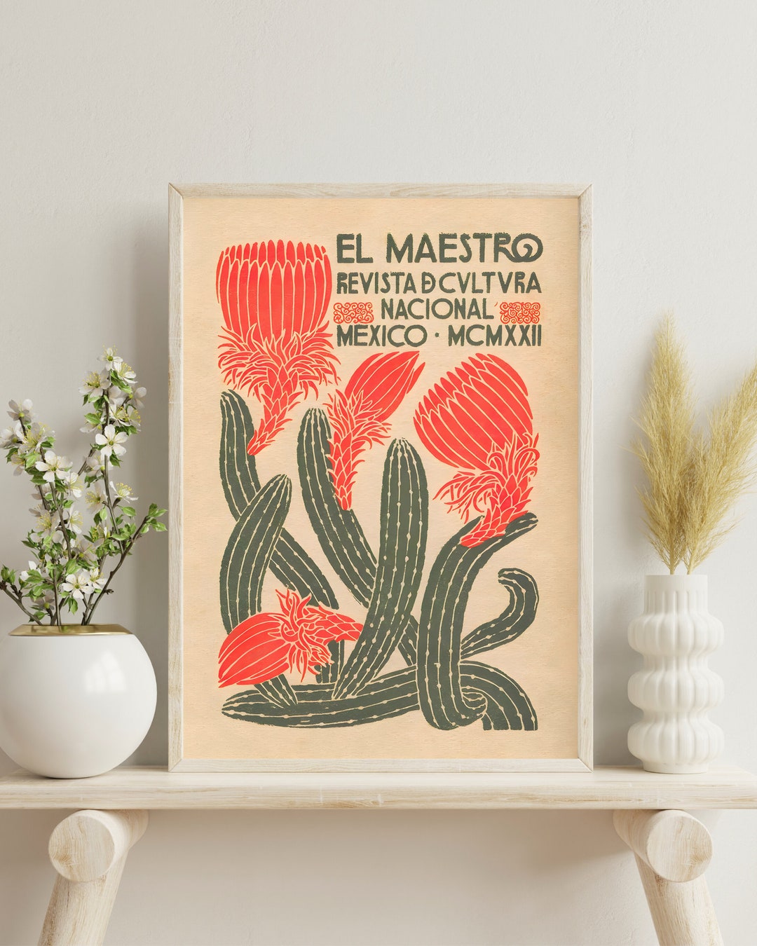 El Maestro Vintage Mexico Poster Mexican Wall Art Retro Travel Print ...