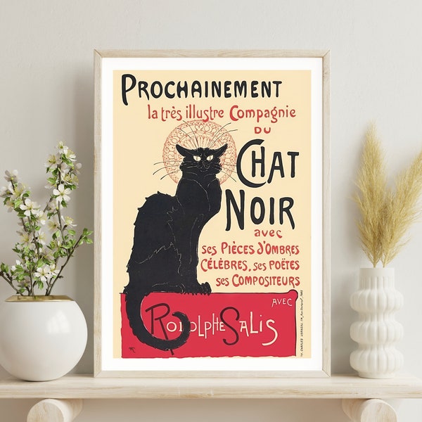 Antique French Cat Poster - Etsy