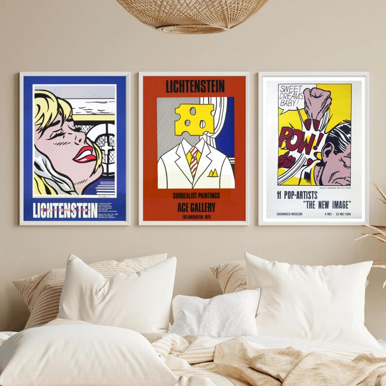 Pop Art Printable Poster Set of 3 60s Vibe Wall Art Set Andy Warhol ...