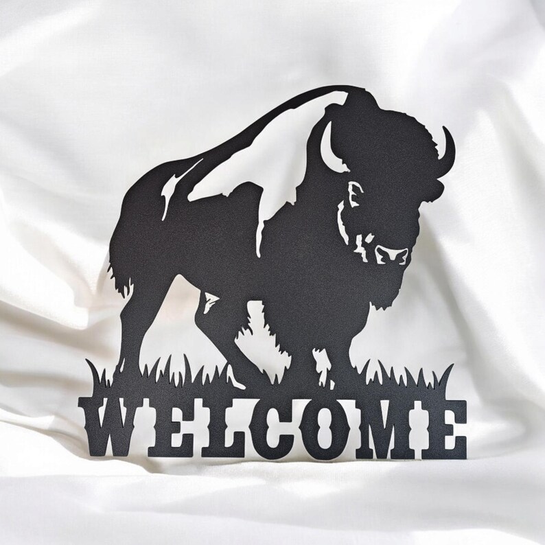 Buffalo Welcome Sign Metal Welcome Sign - Etsy