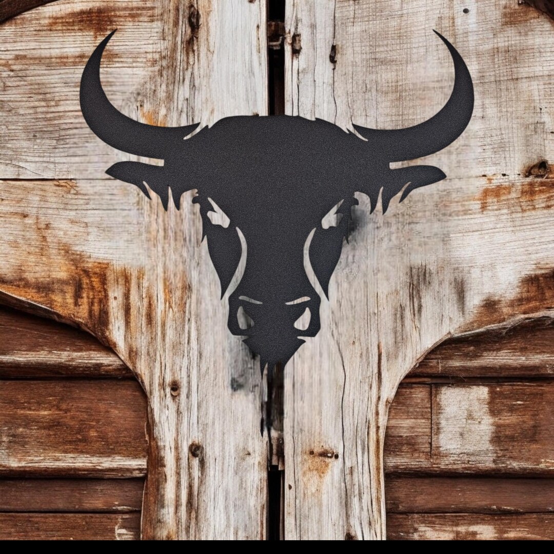 Buffalo Head Metal Sign | Rustic Home Decor Sign - Etsy