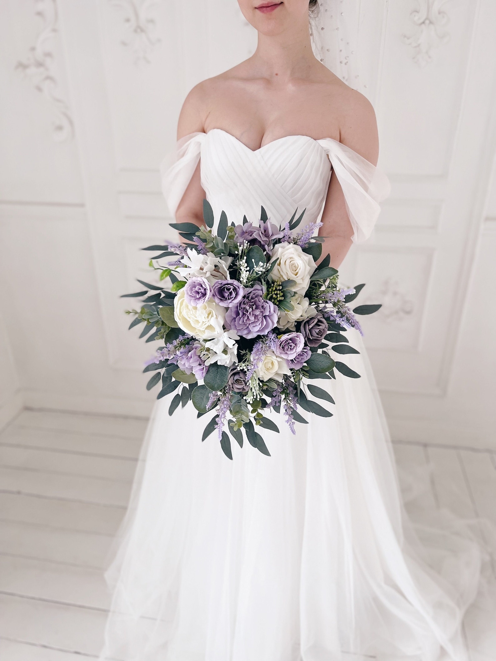 Bridal Bouquet, Lavender Wedding Bouquet, Wedding Bouquet, Purple ...