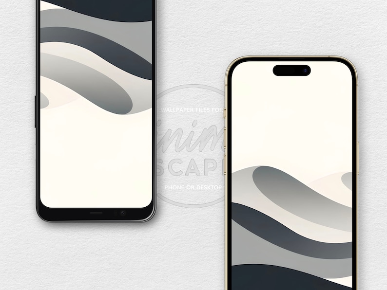 Minimalist Wave Wallpaper - Natural Tones Abstract Design for Iphone ...