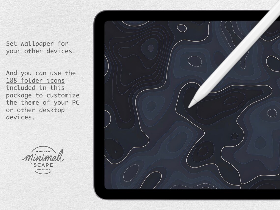 Dark Midnight Blue Contour Map Wallpaper - Abstract Topographic Design for Iphone, Ipad, and ...