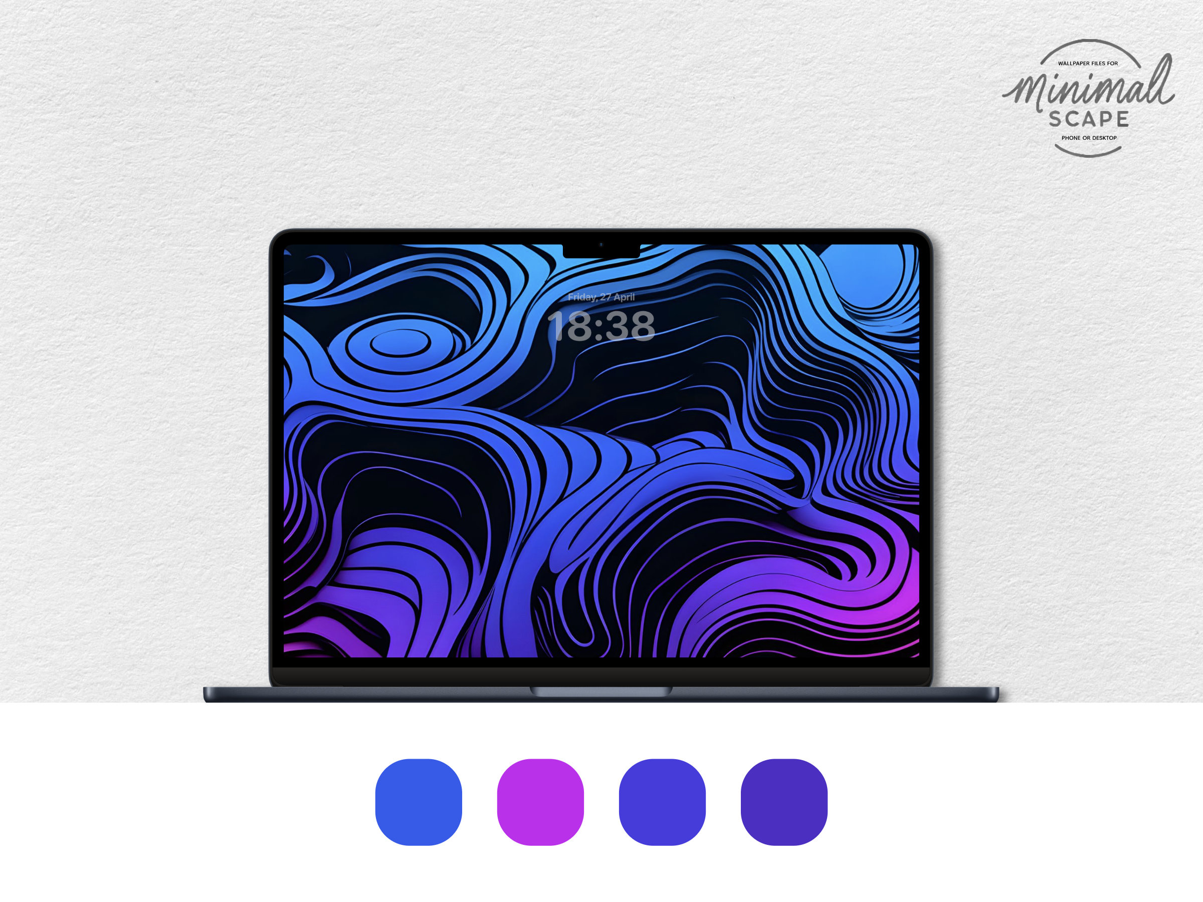 3D Gradient Contour Map Wallpaper - Dynamic Topography Design for ...