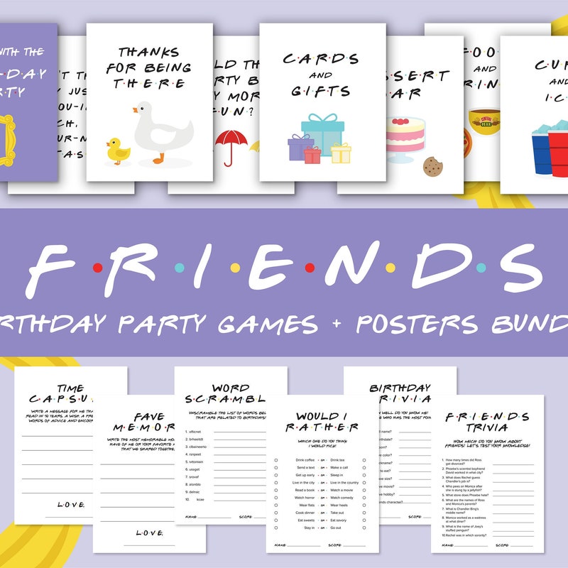 Friends Printable - Etsy