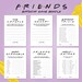 Friends Theme Birthday Party Game Printables Instant Download - Etsy