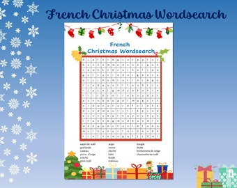Printable Christmas Wordsearch - Etsy