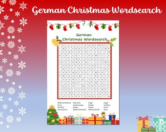 German Wordsearch - Etsy