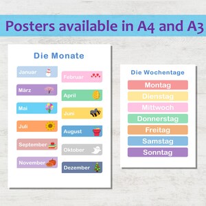 German Language Learning Poster Set / German Classroom Posters ...