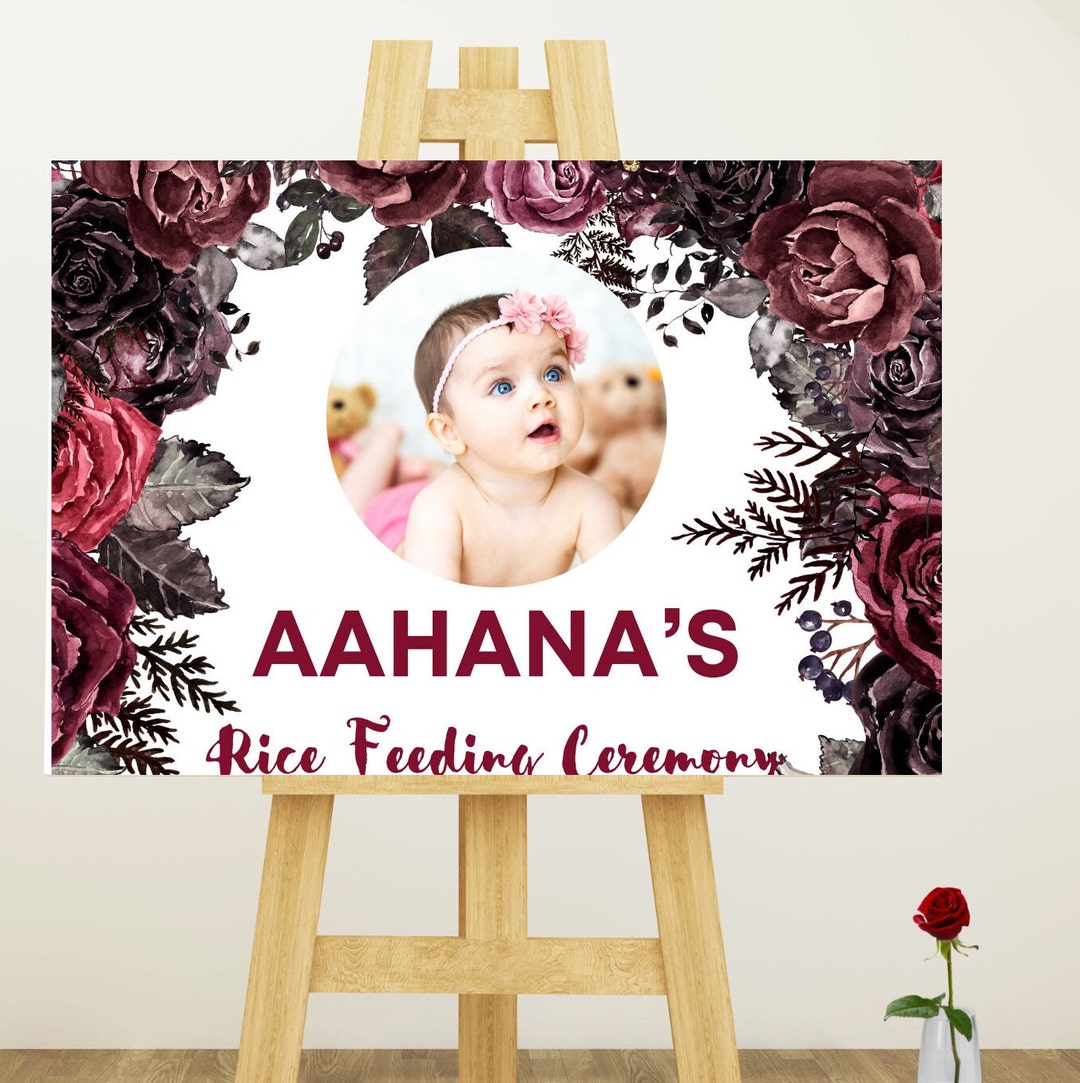 Rice Ceremony Sign Annaprasan Welcome Sign, Annaprasana Sign & First ...