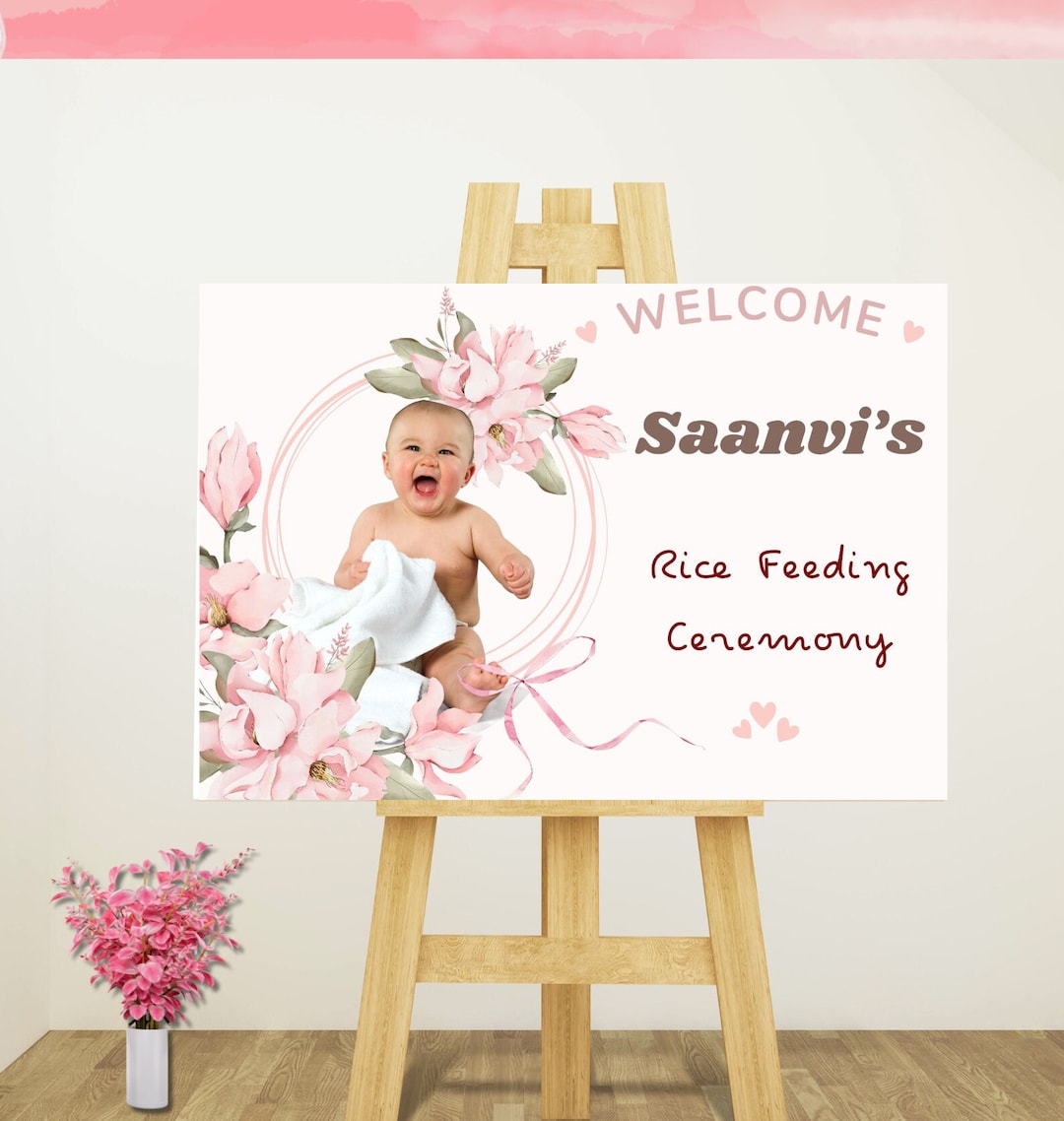 Rice Ceremony Sign Annaprasan Welcome Sign, Annaprasana Sign & First ...