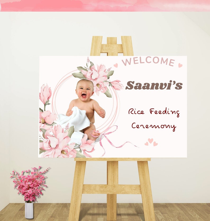 Rice Ceremony Sign Annaprasan Welcome Sign, Annaprasana Sign & First ...