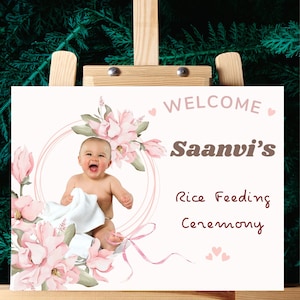 Rice Ceremony Sign Annaprasan Welcome Sign, Annaprasana Sign & First ...