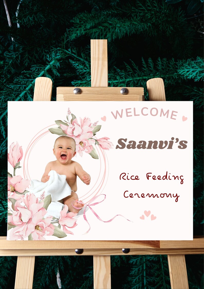 Rice Ceremony Sign Annaprasan Welcome Sign, Annaprasana Sign & First ...