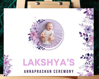 Rice Ceremony Sign Annaprasan Welcome Sign, Annaprasana Sign & First ...