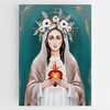 Blessed Mother Mary Boho Blessing Art Print - Vibrant Floral, Divine ...