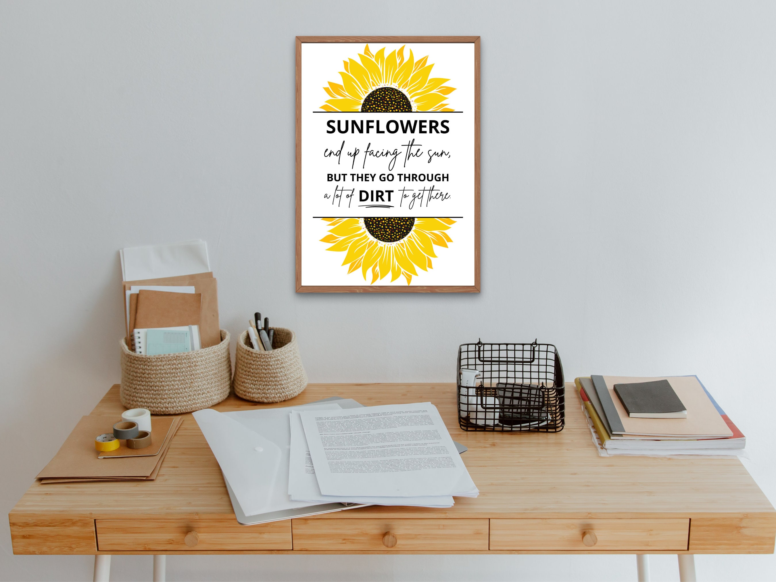 Sunflower Wall Art, Sunflower Poster, Sunflower Wall Decor, Sunflower ...