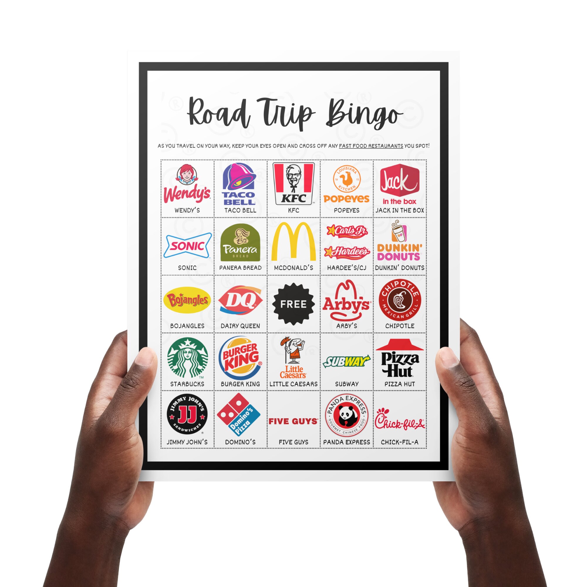 Road Trip Bingo Printable Game – 50 Unique Cards (10 Themed Sets, 5 ...