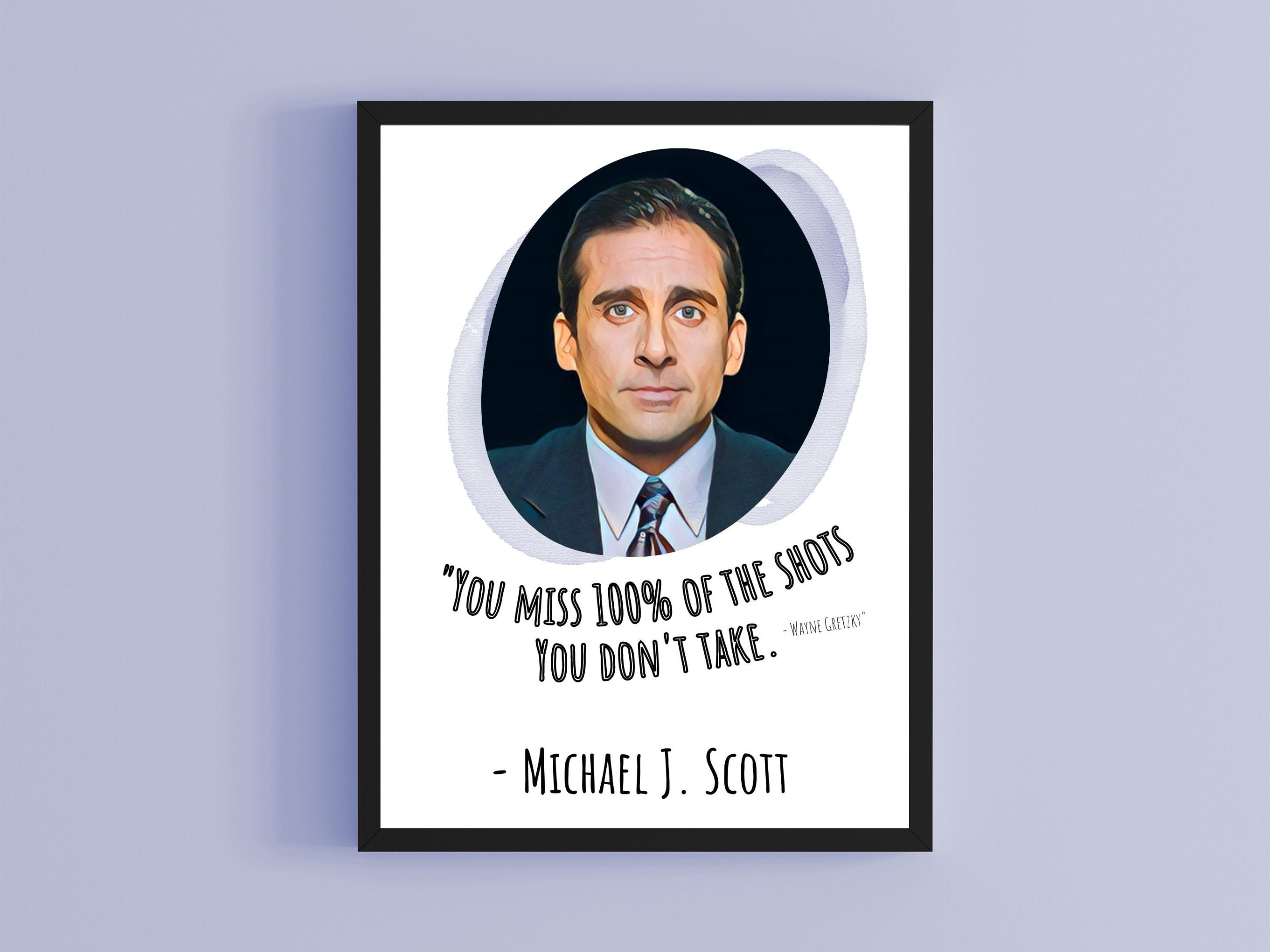 Michael Scott Wayne Gretzky Quote Poster the Office TV Show - Etsy