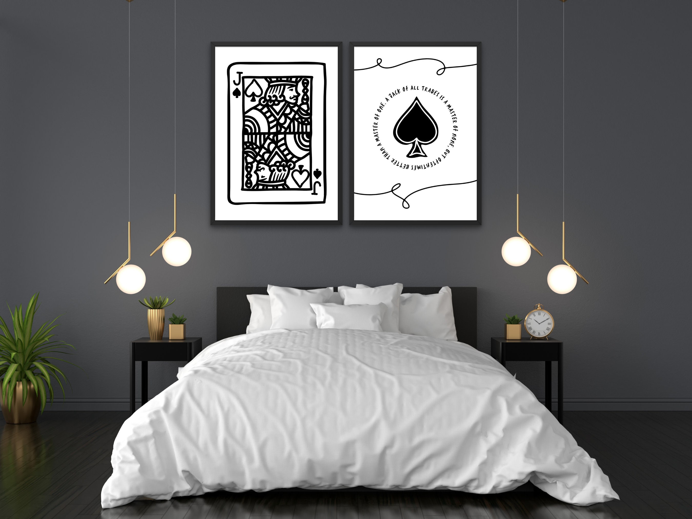 Jack of All Trades Wall Art Print, Playing Card Art, Modern Wall Art ...