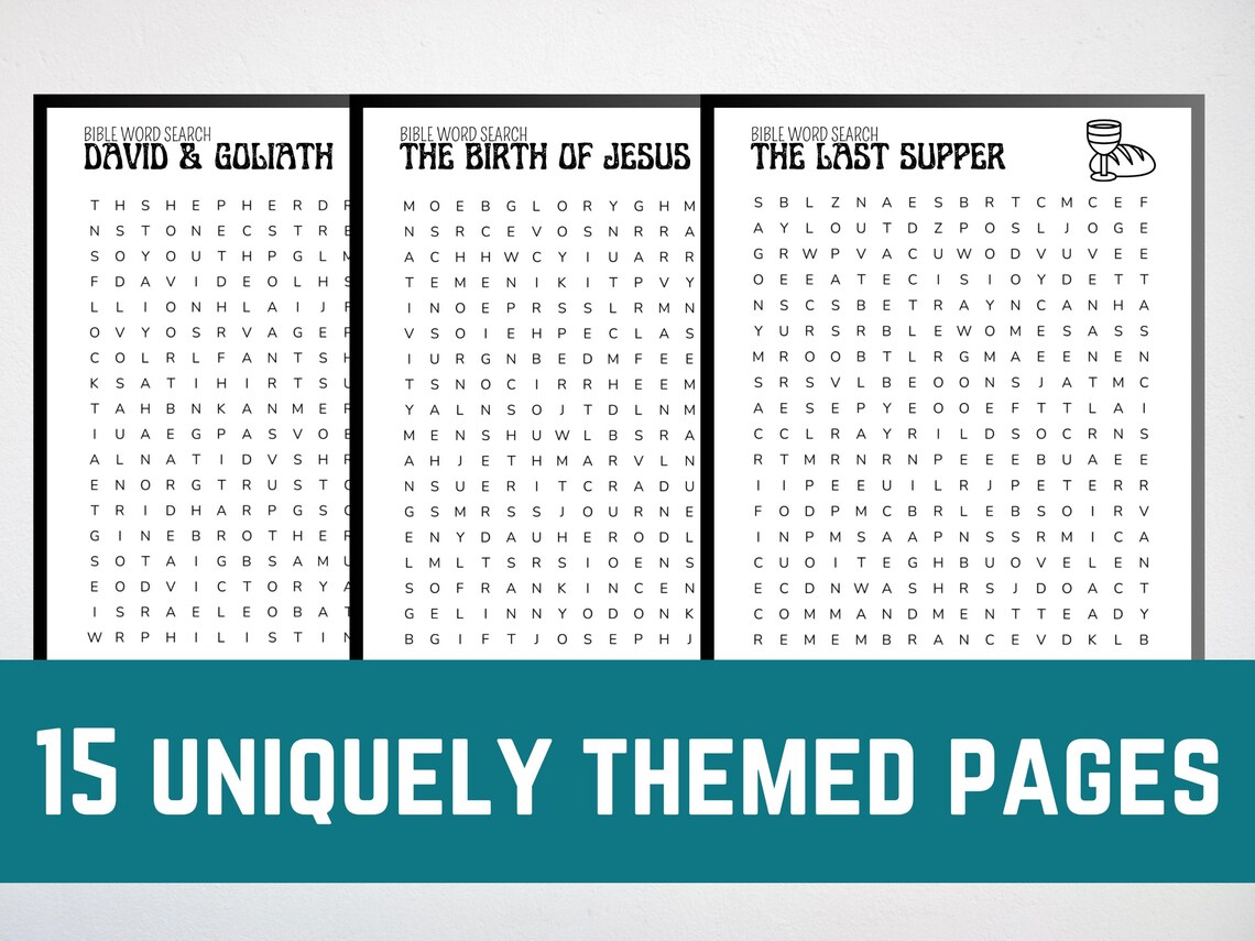 Bible Word Search Printable | Christian Puzzle | Faith-based Activity ...