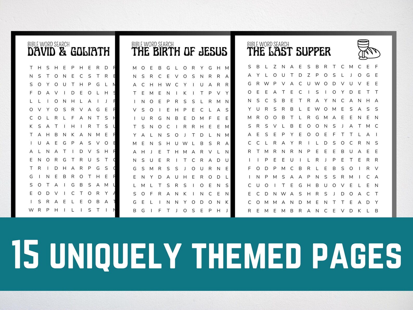 Bible Word Search Printable | Christian Puzzle | Faith-based Activity ...