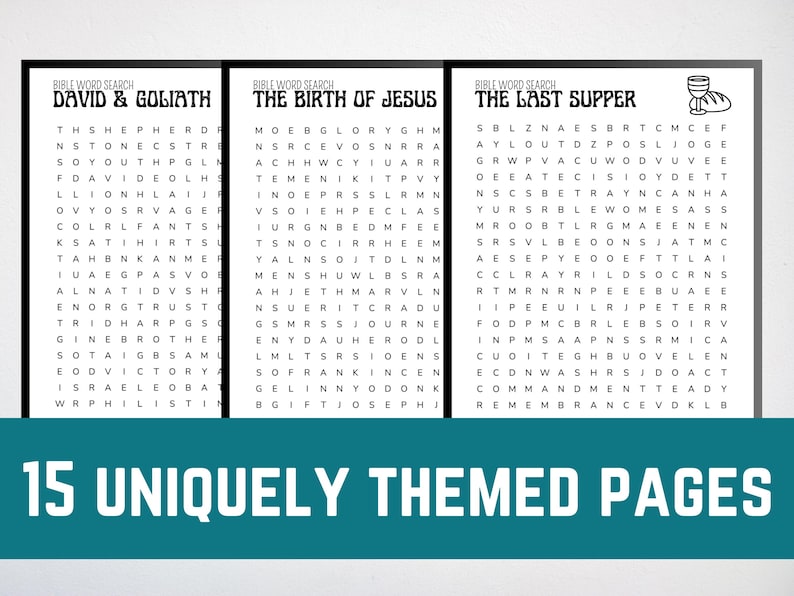 Bible Word Search Printable | Christian Puzzle | Faith-based Activity ...