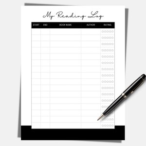 Reading Log Printable, Printable Reading Log, Reading Tracker, Books I ...