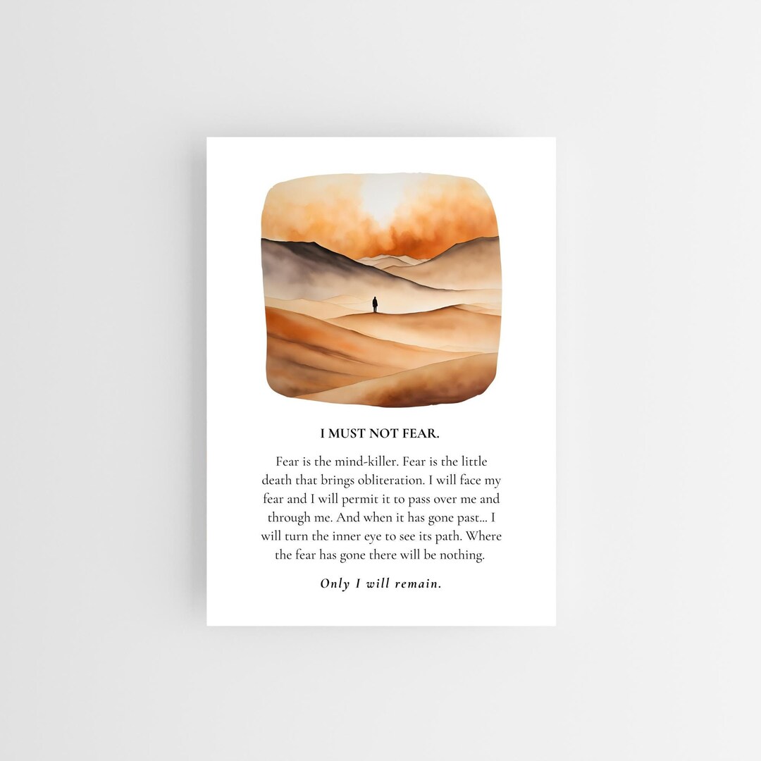 Frank Herbert Quote, I Must Not Fear, Fear is the Mind-killer, Sci-fi ...