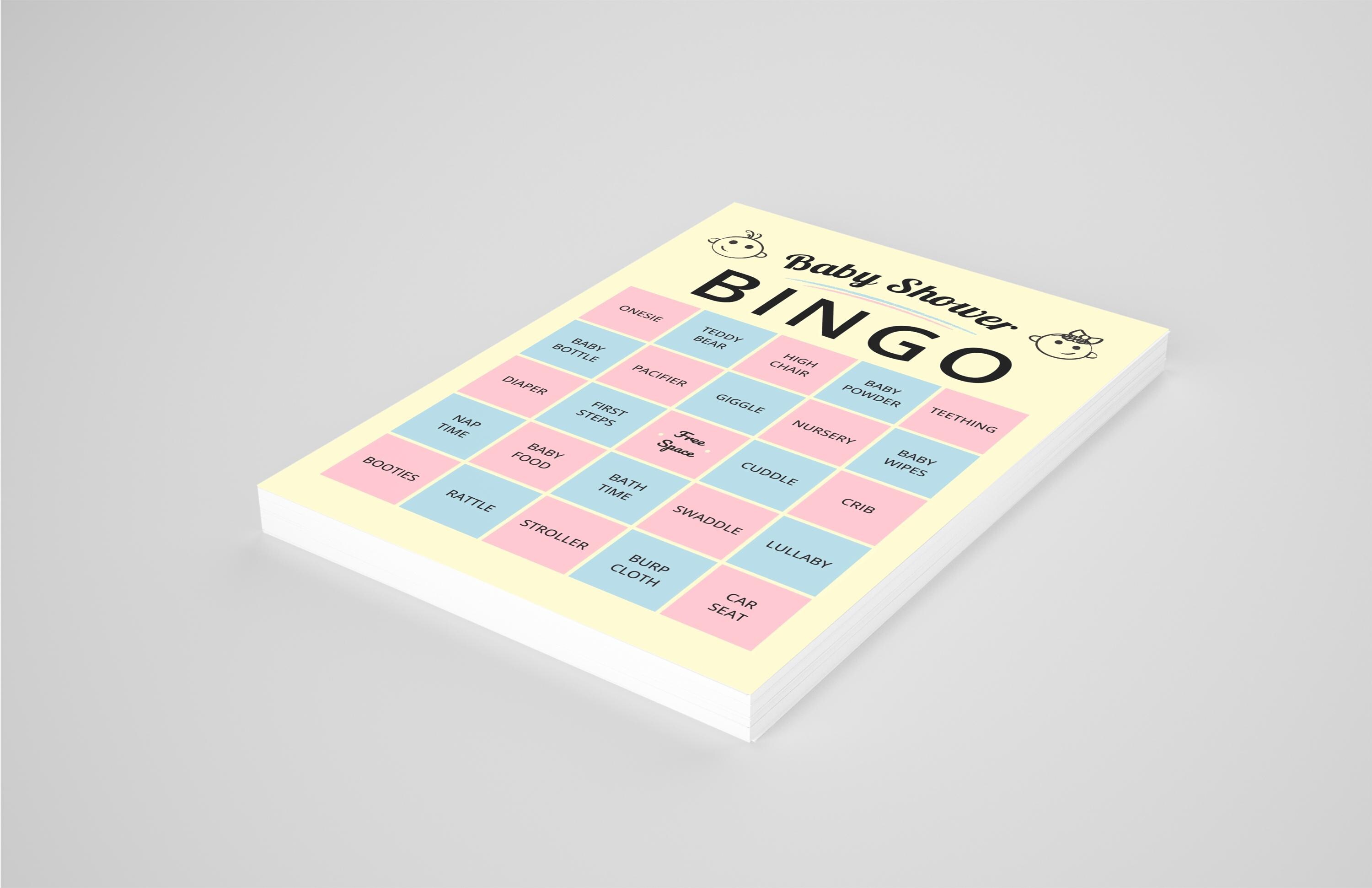 50 Pastel Baby Shower Bingo Cards, Gender Neutral Bingo Game, Prefilled ...
