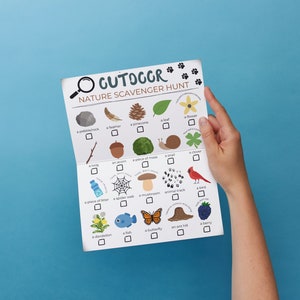 Nature Scavenger Hunt for Kids, Birthday & Nature Exploration Game ...