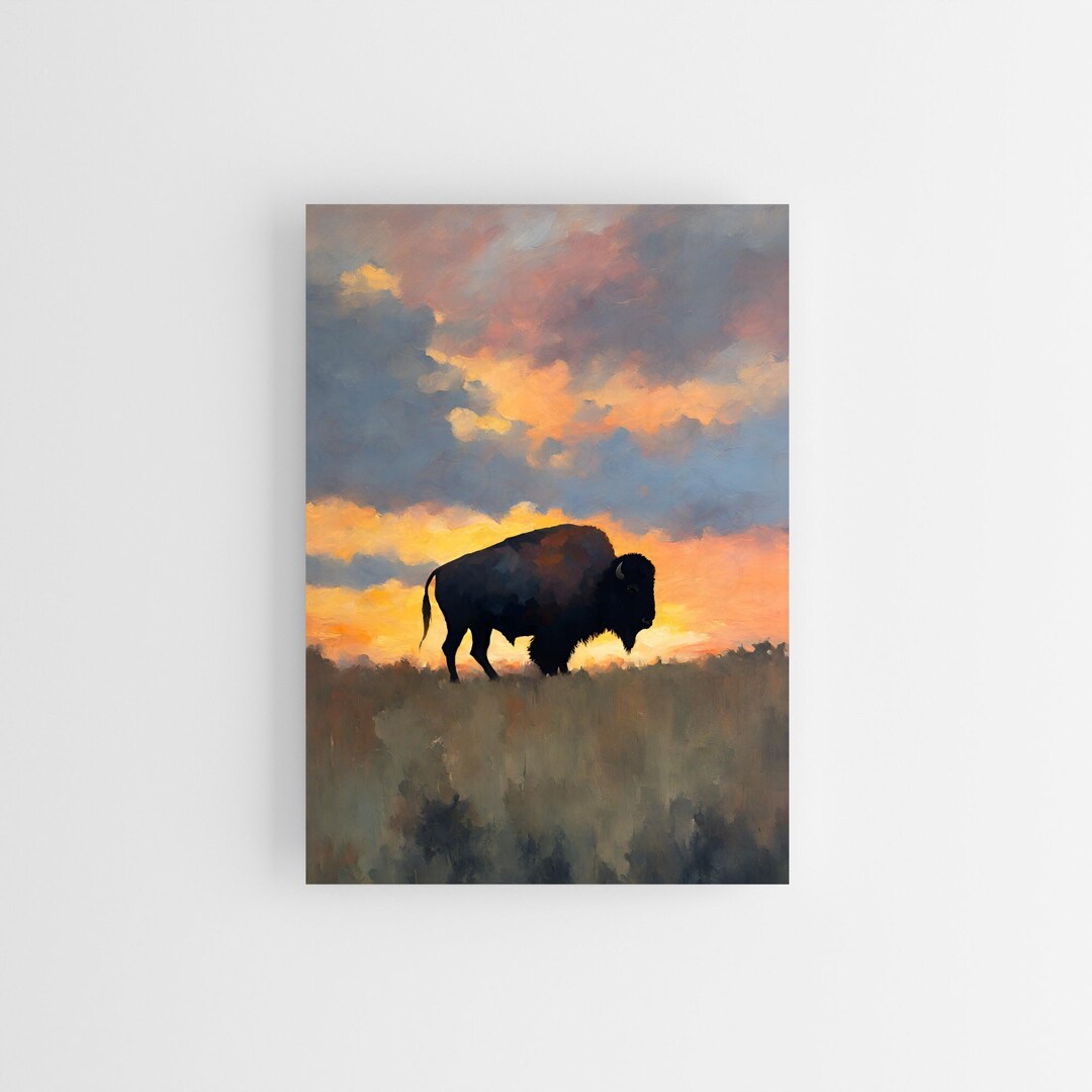Bison Wall Art, Bison Art, Buffalo Wall Art, Buffalo Art, Bison Print ...