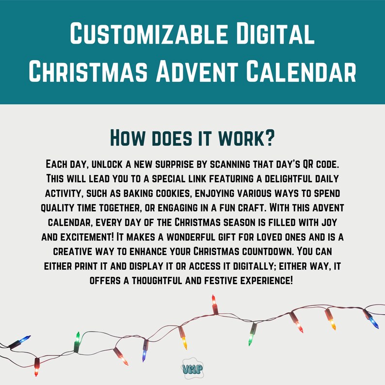 Customizable Digital Christmas Advent Calendar: Daily Family Activities ...