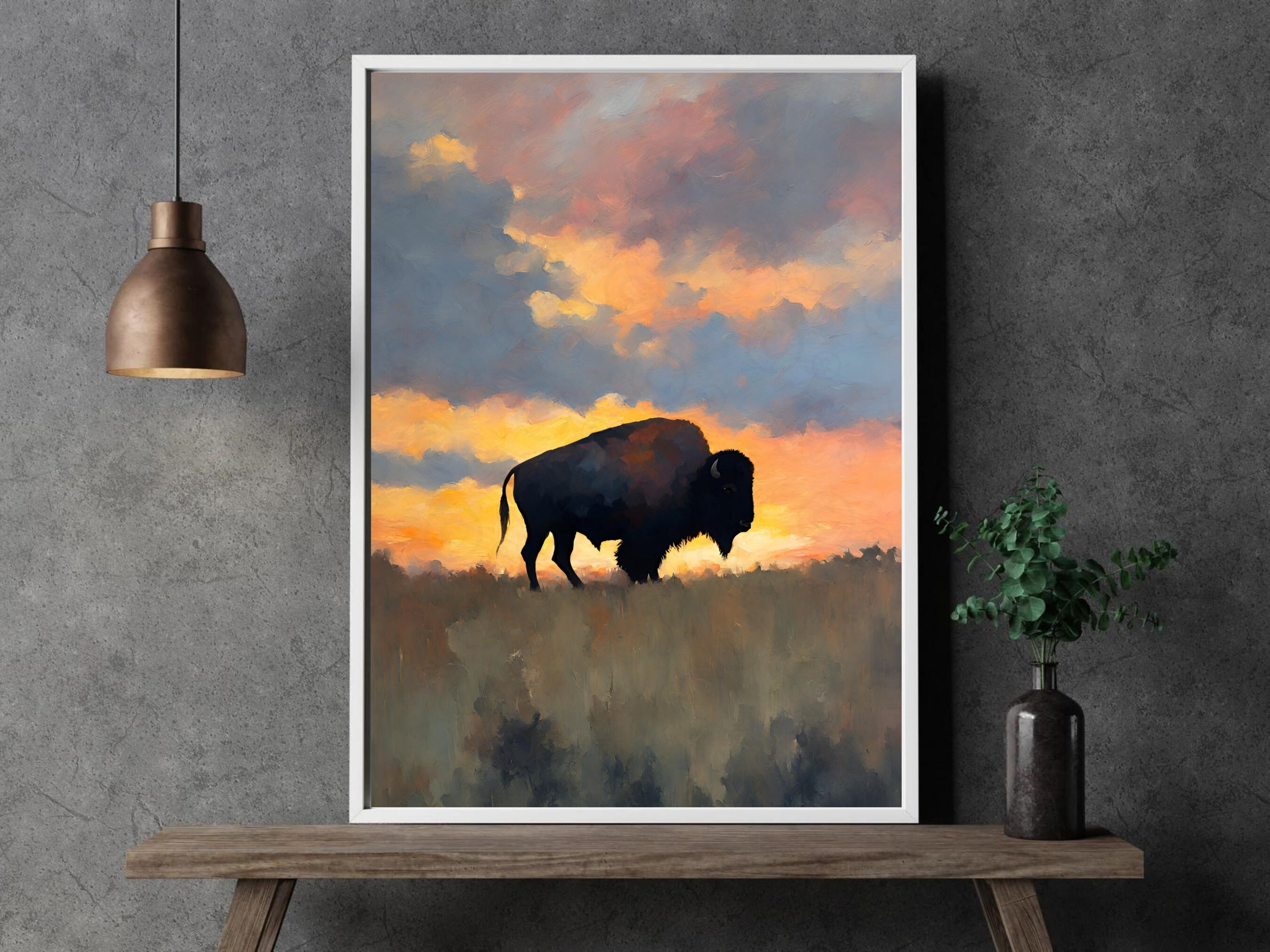 Bison Wall Art, Bison Art, Buffalo Wall Art, Buffalo Art, Bison Print ...
