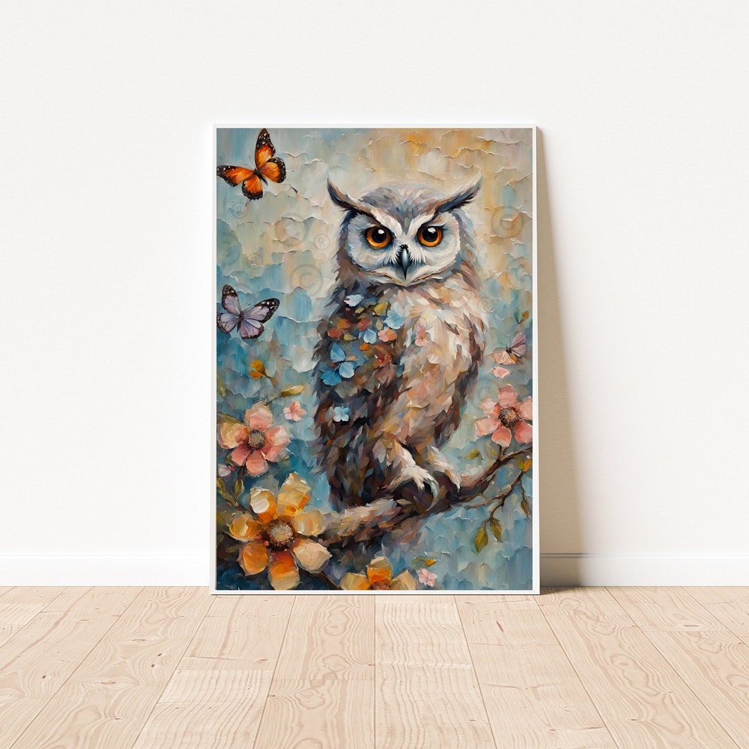Owl Wall Art, Owl Wall Decor, Owl Wall Hanging, Owl Art Print, Owl ...