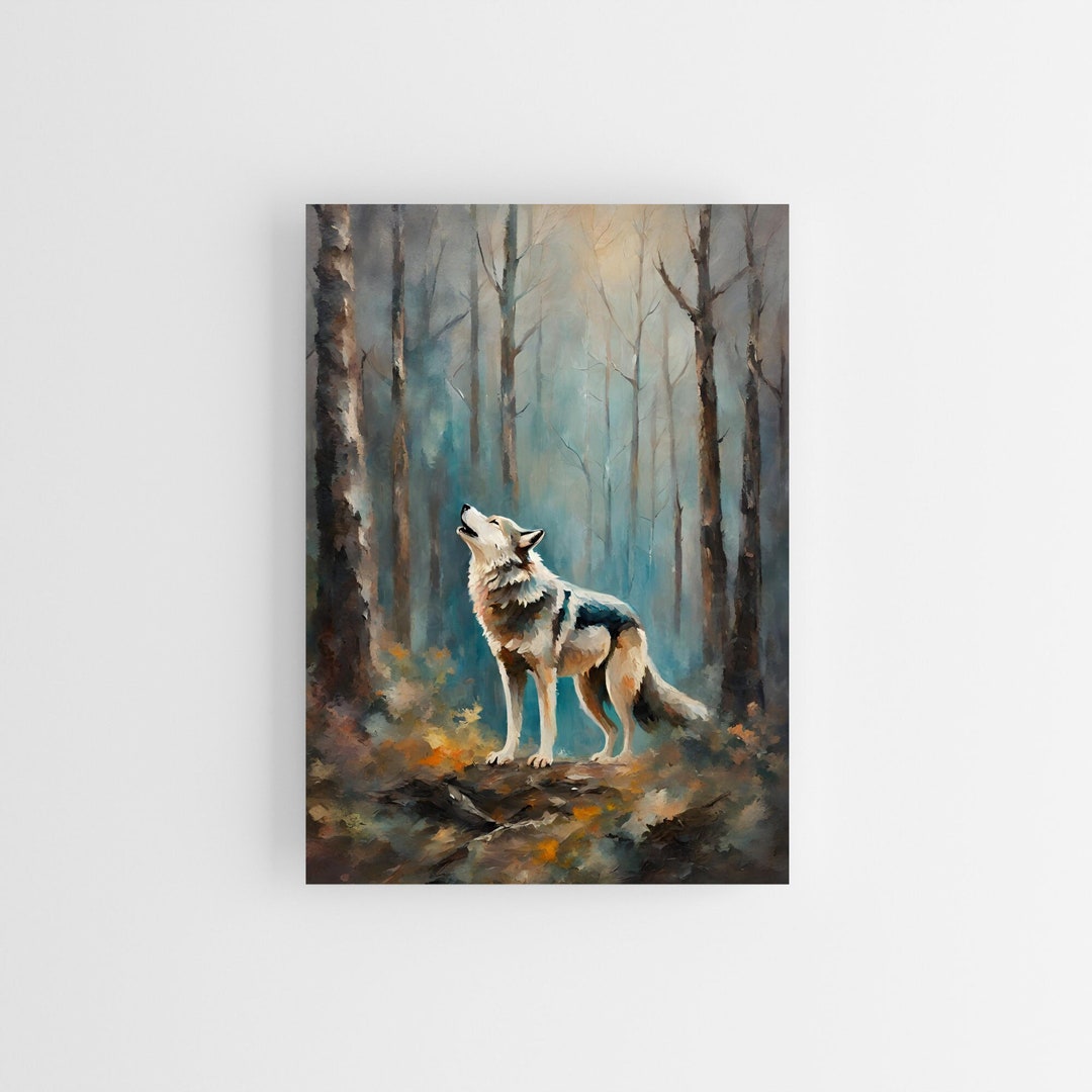 Wolf Wall Art, Wolf Art, Wolf Decor, Wolf Print, Native American Wall ...