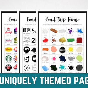 Road Trip Bingo Printable Game for Kids & Adults | Car Ride Travel ...