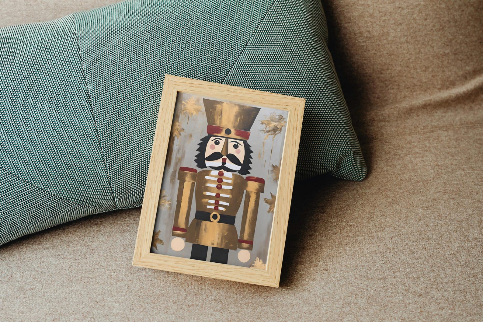Rustic Whimsical Nutcracker Wall Art | Classic Boho Gold Print ...